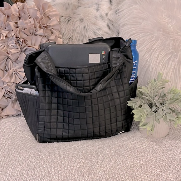 lug | Bags | Lug Black Quilted Two Handle Tote Bag Carry On Luggage ...